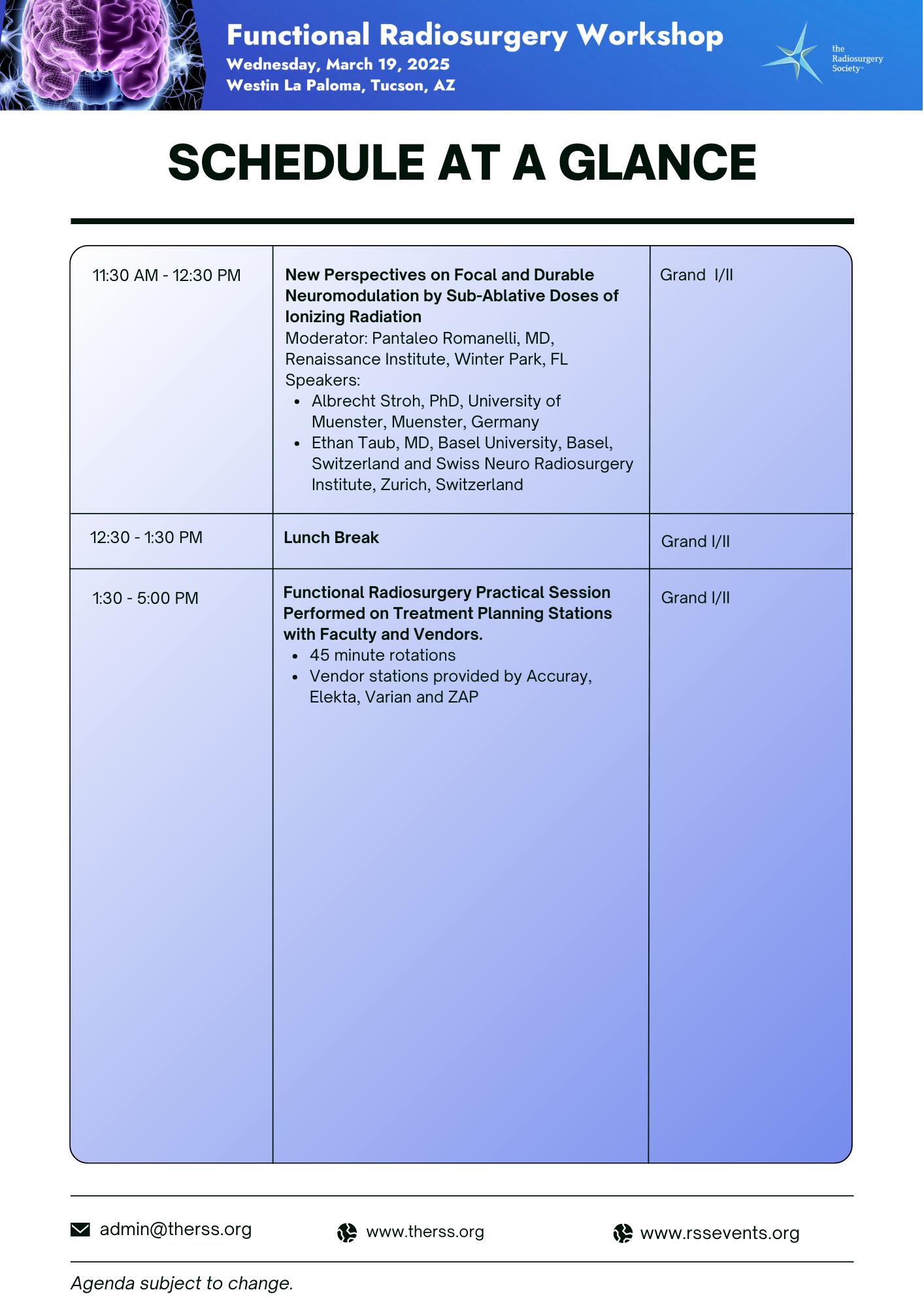2025 Functional Radiosurgery Workshop